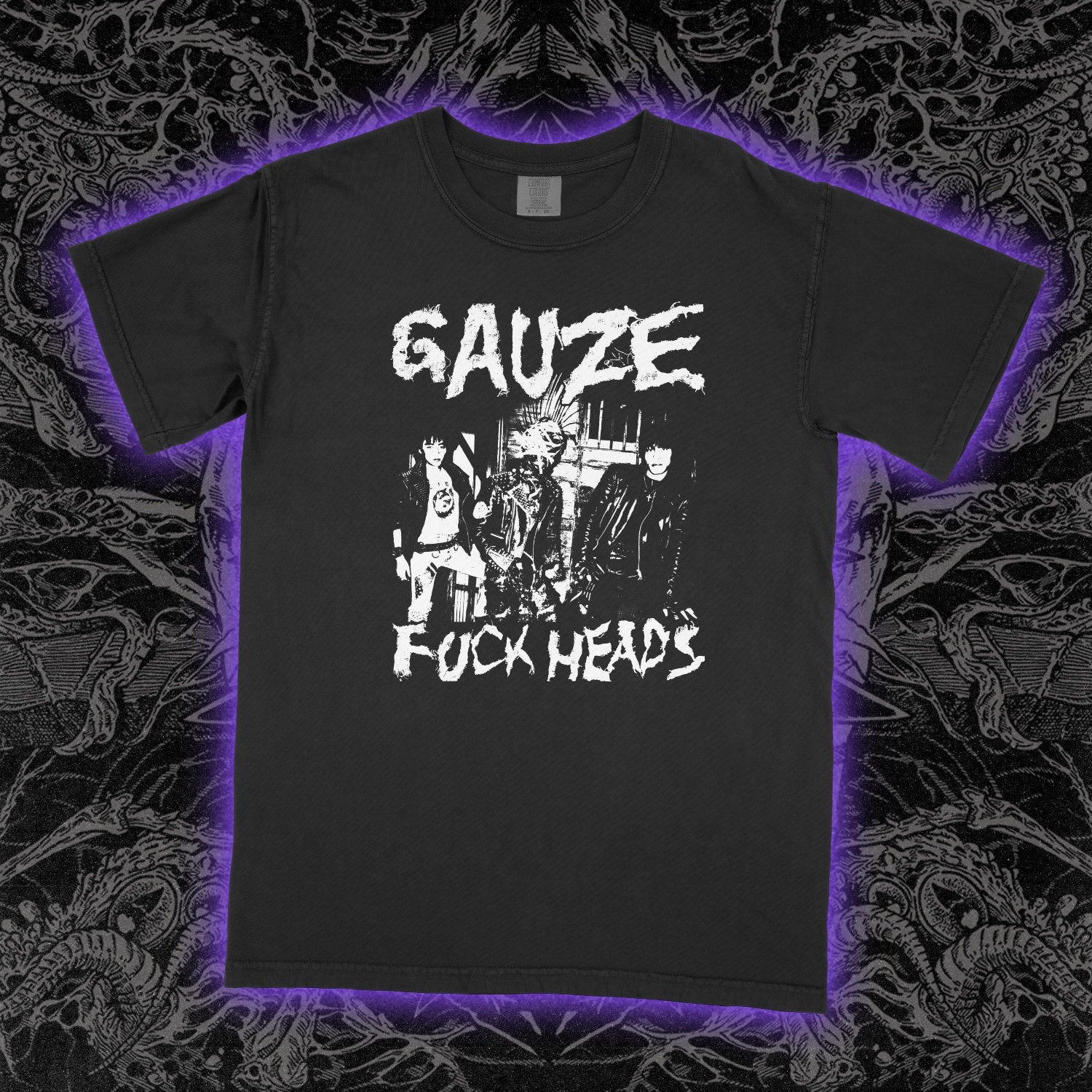 Gauze Fuck Heads D-Beat Tee | Occult Clothing