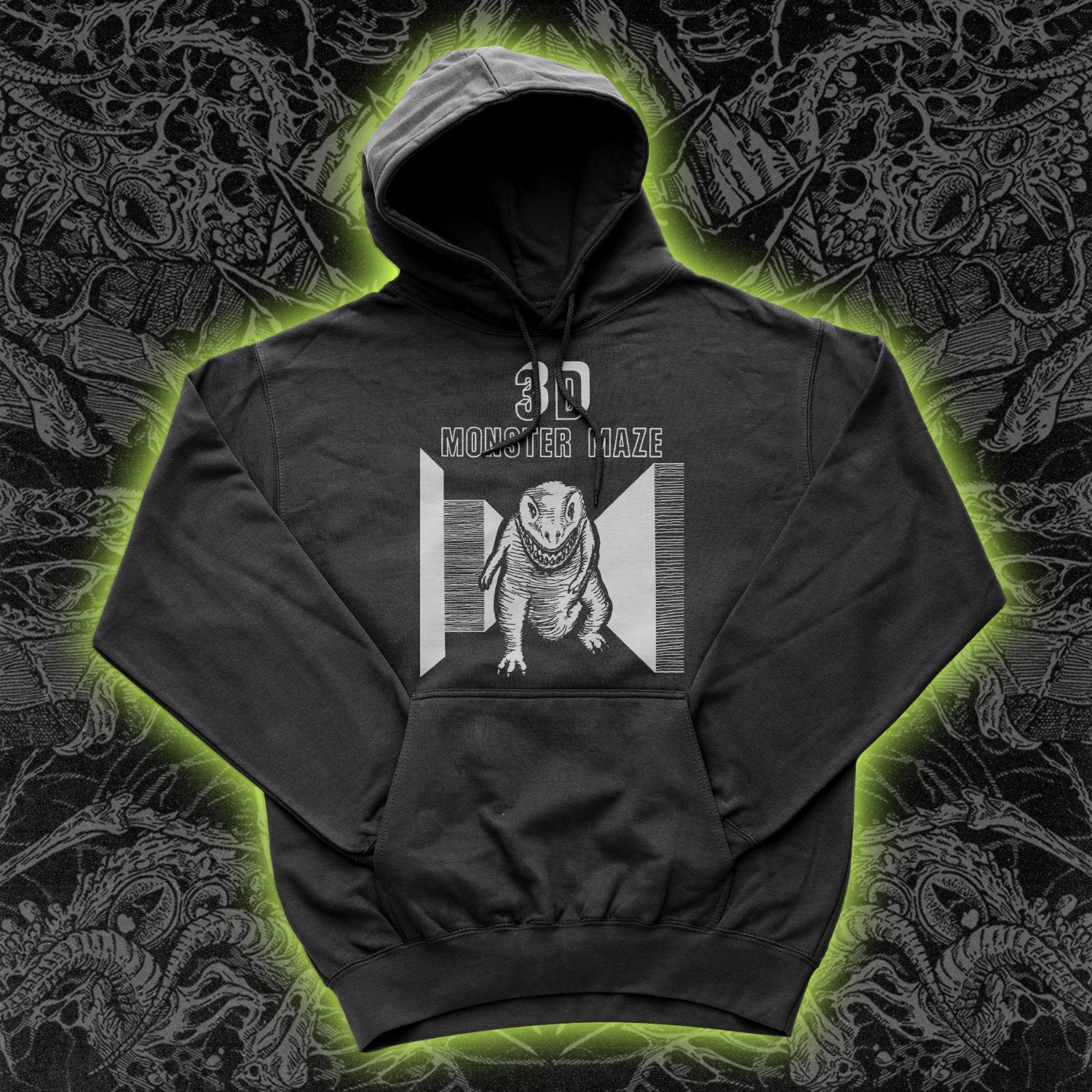 3D Monster Maze Hoodie | Occult Clothing