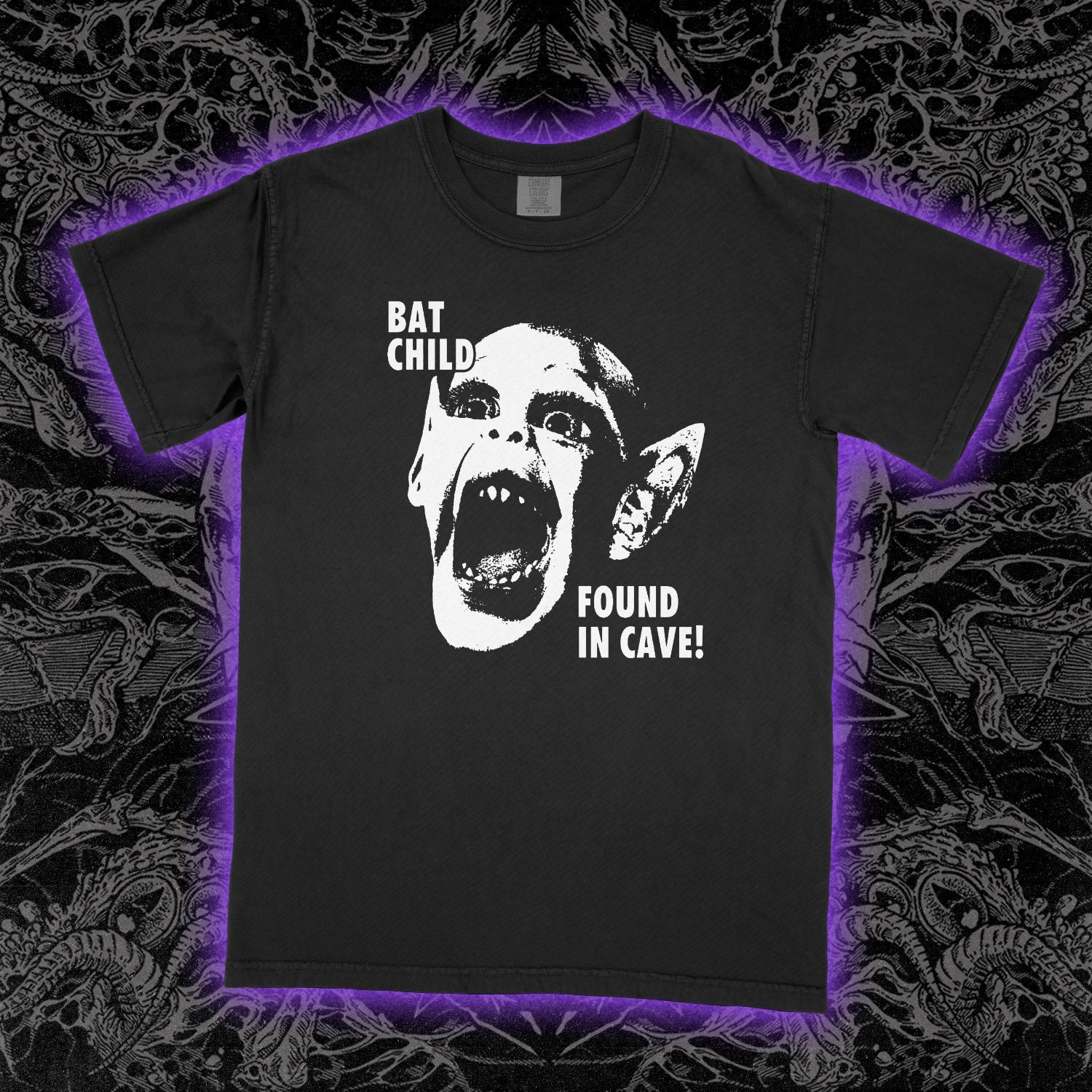 Bat Boy Bat Child Found In Cave Tee | Occult Clothing