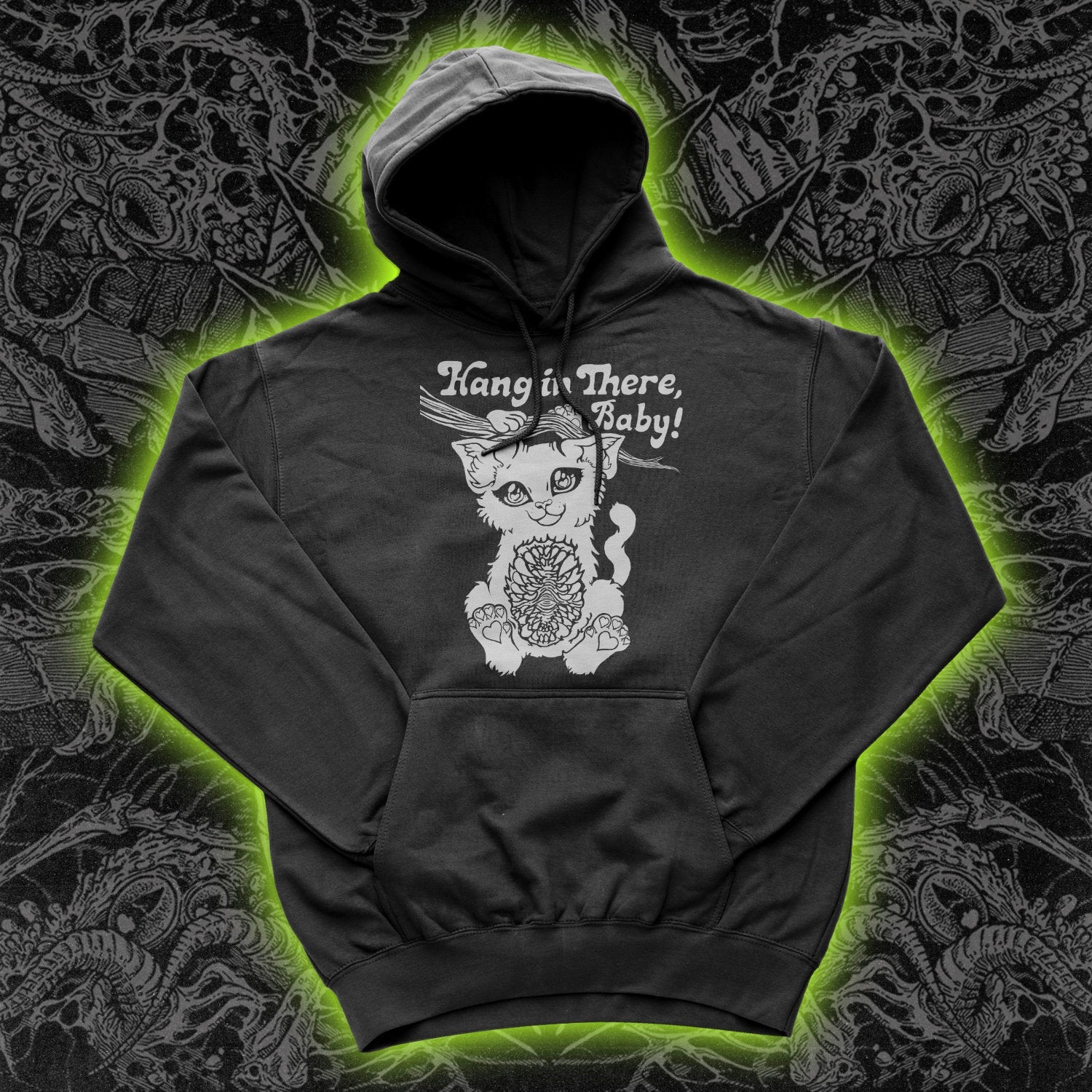 Hang In There Baby Eldritch Hoodie | Occult Clothing