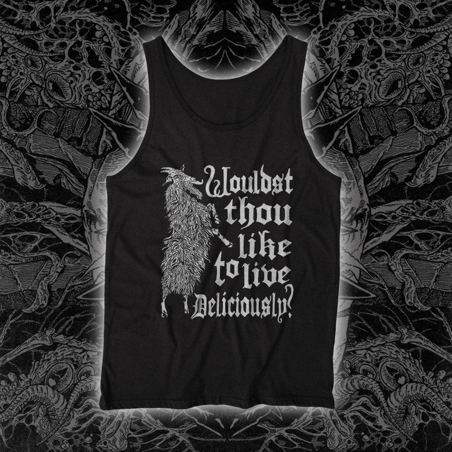 Live Deliciously Black Phillip The Witch Tank | Occult Clothing